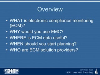 Electronic Compliance Monitoring | PPT