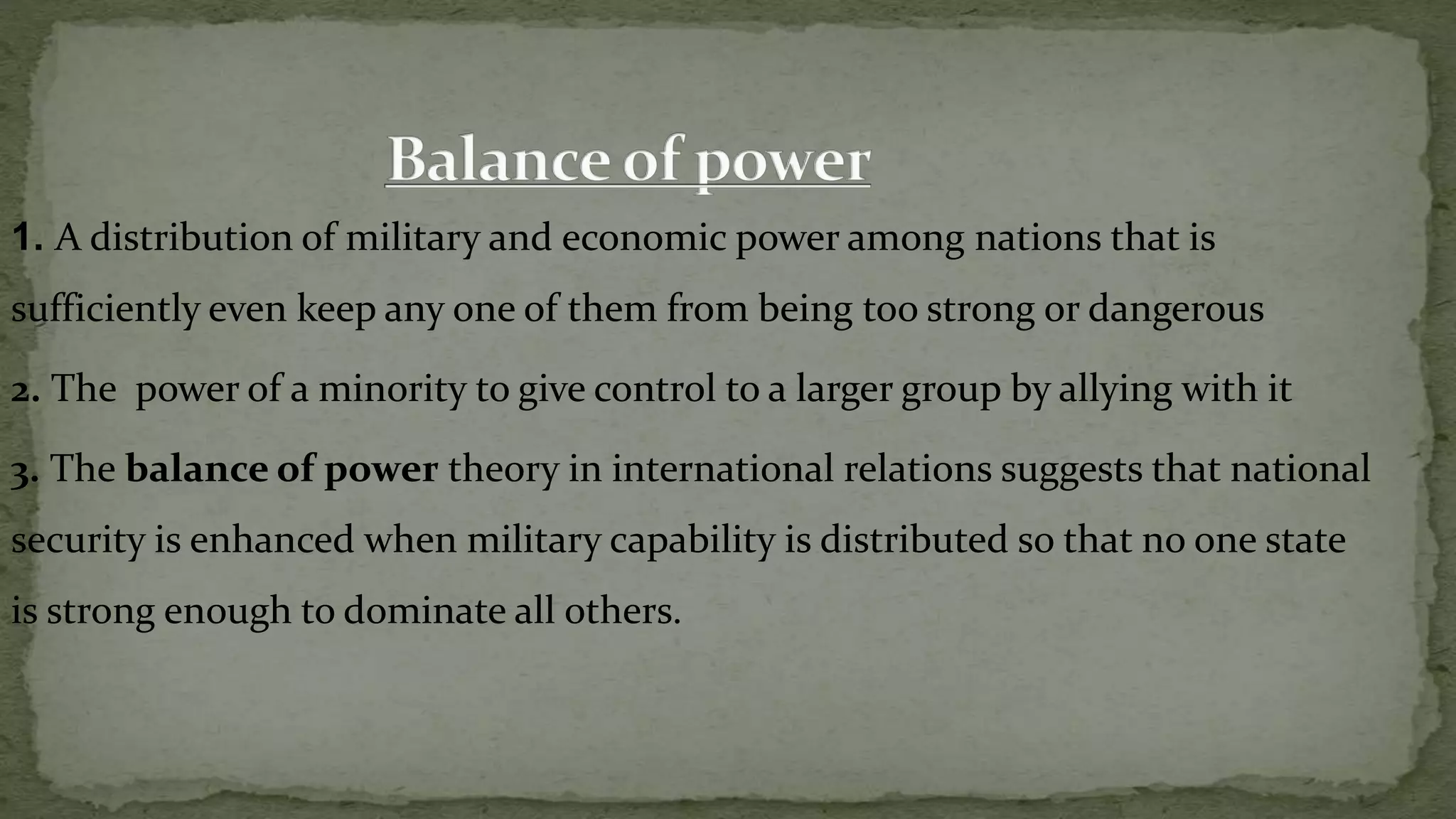Balance of power before WW1. | PPTX