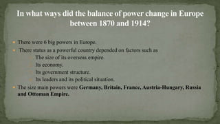 Balance of power before WW1. | PPTX