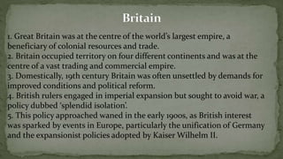 Balance of power before WW1. | PPTX