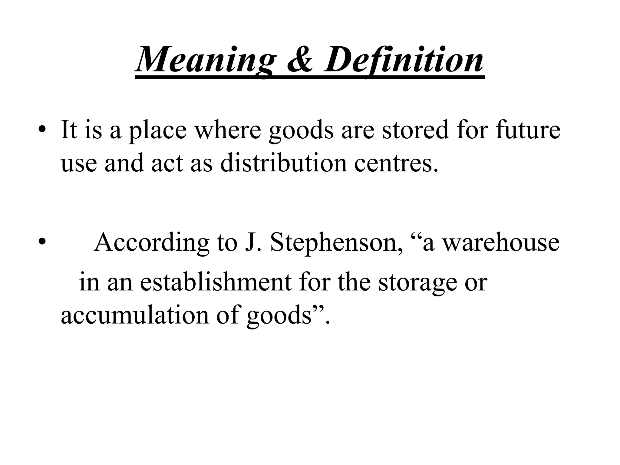 WAREHOUSING | PPTX