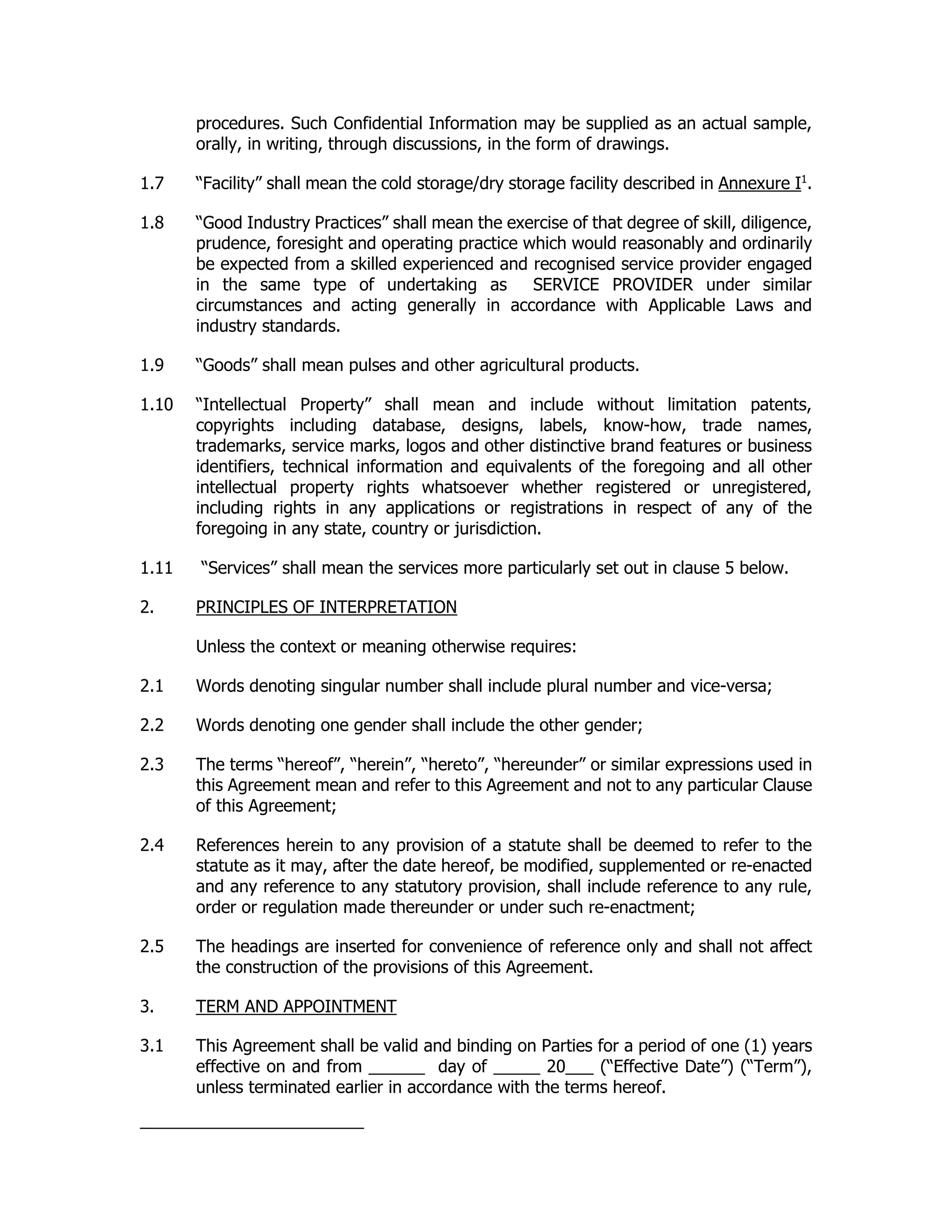 WAREHOUSE AGREEMENT | PDF