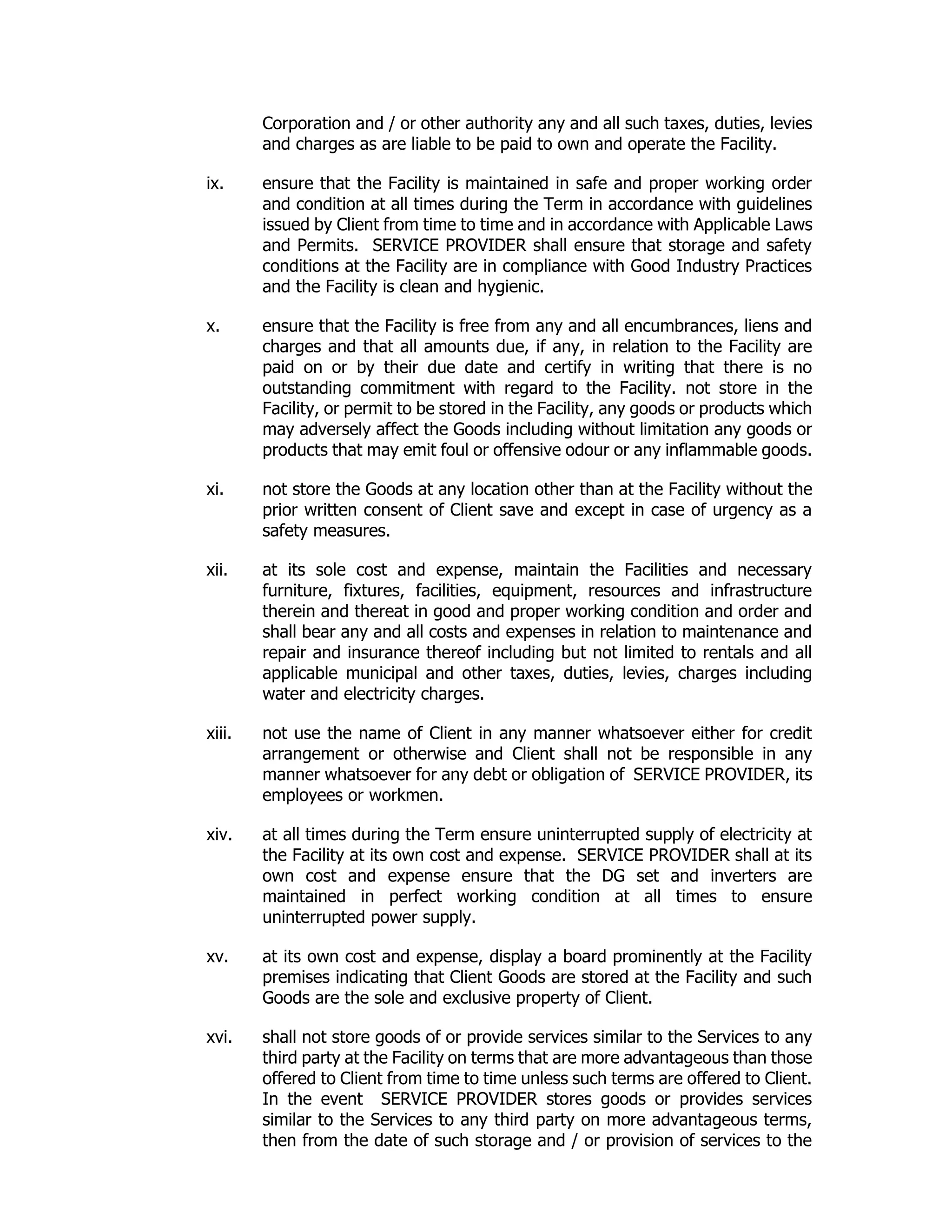 WAREHOUSE AGREEMENT | PDF