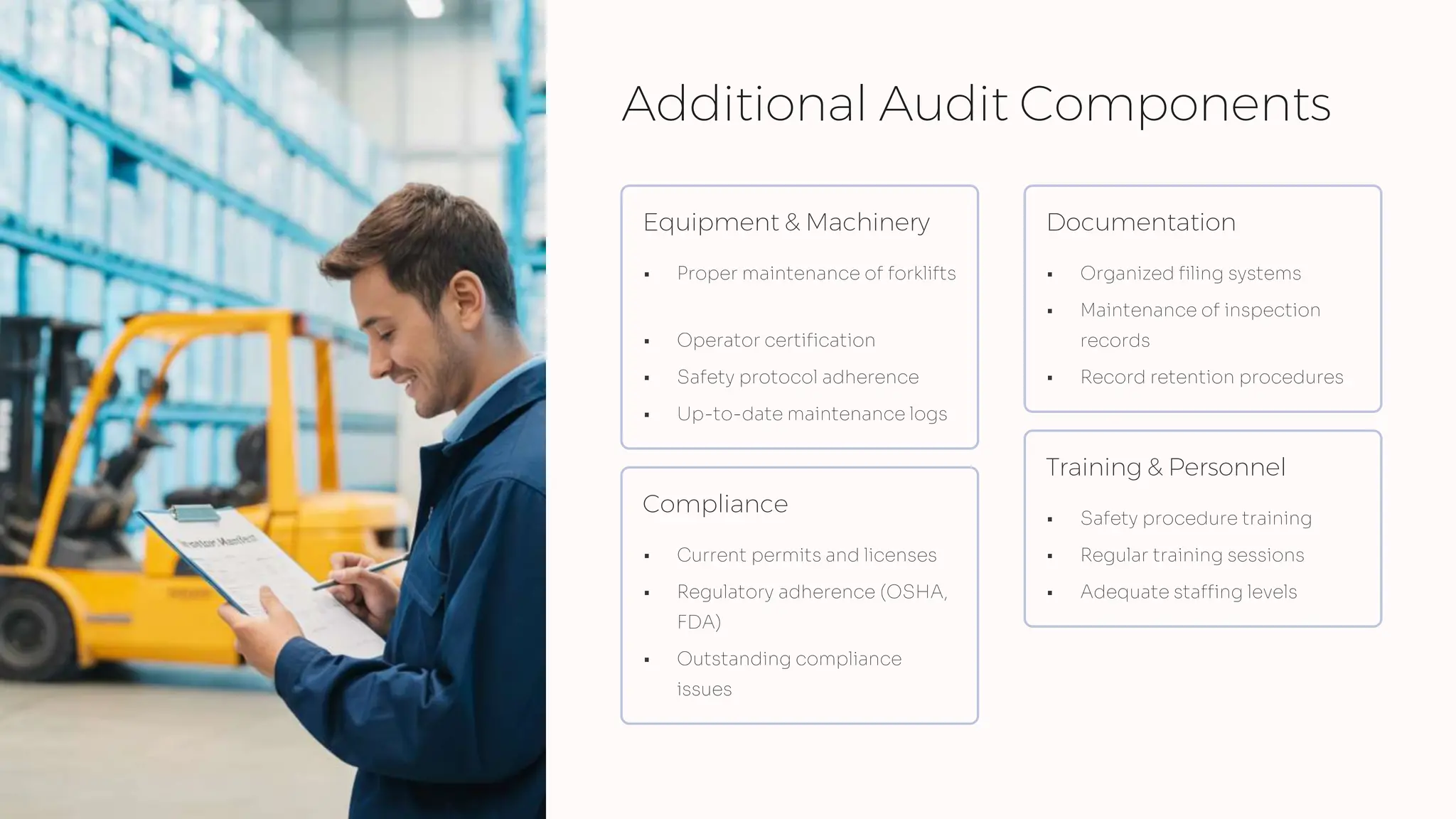 Warehouse Audit checklist with eAuditor Audits & Inspections | PDF