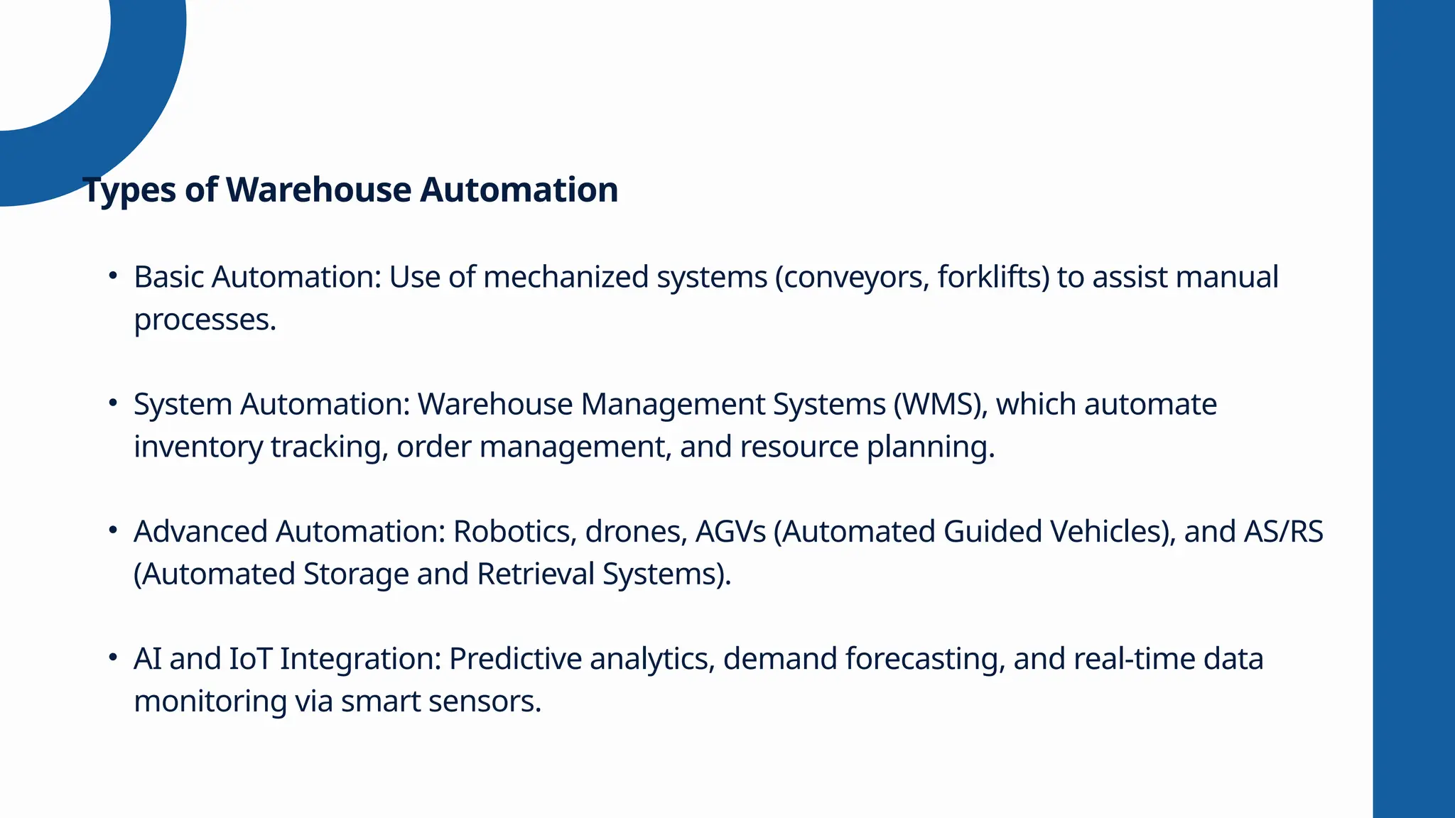 Warehouse Automation: Streamlining Operations for Efficiency | PPTX | Internet | Computing