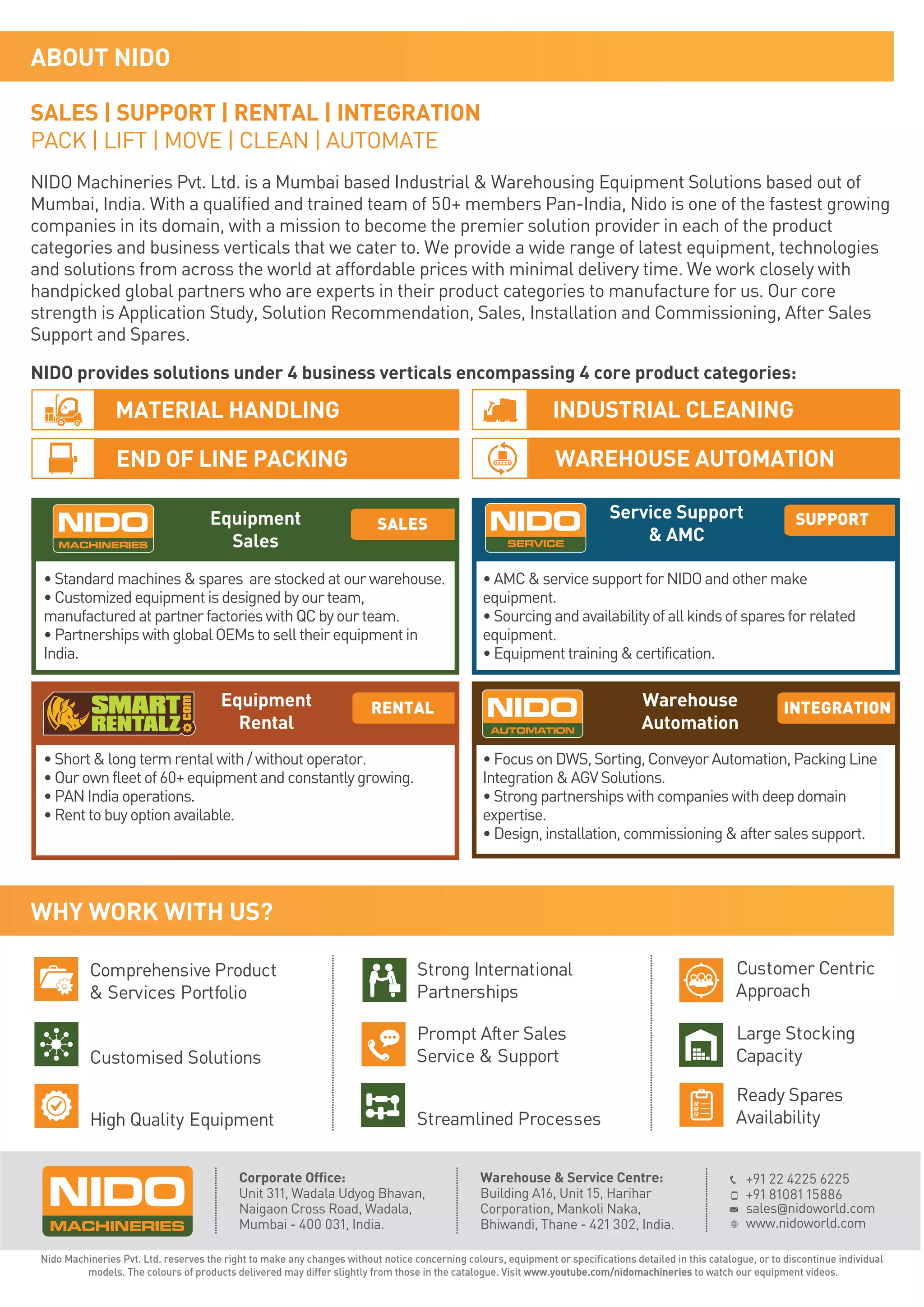Nido Industrial & Warehouse Automation Brochure | PDF