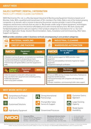 Nido Industrial & Warehouse Automation Brochure | PDF