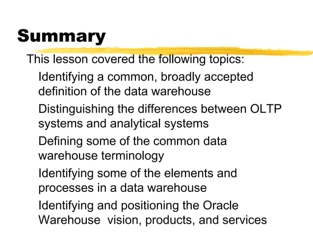 Warehouse chapter3 | PPT