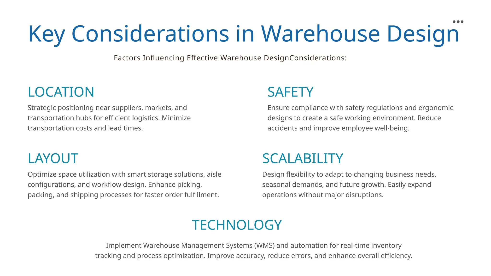 how to design a warehouse in any industry | PPTX | Logistics | Business