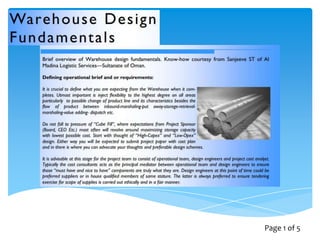 Warehouse Design Fundamentals | PPT