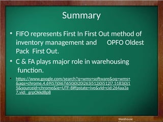 warehouse management system in supply chain | PPT