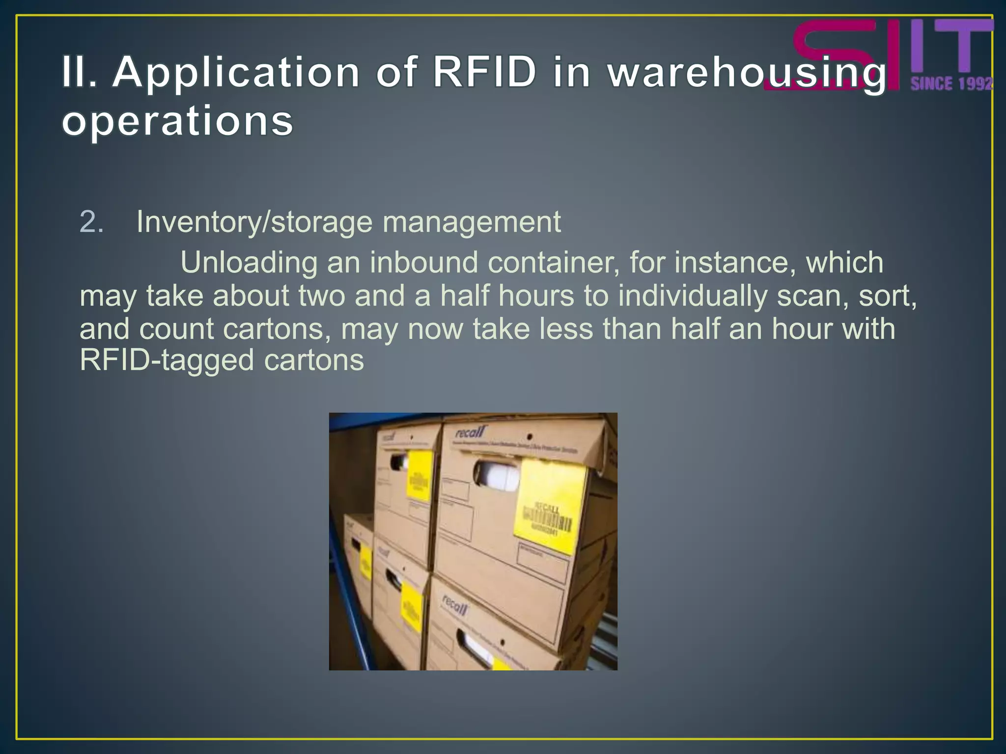 Warehouse management and operations rfid | PPTX