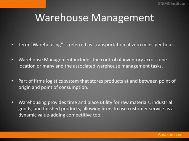 Warehouse management final | PPTX