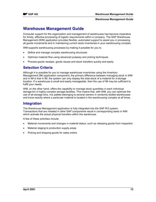 Warehouse management guide | PDF | Operating Systems | Computer Software and Applications