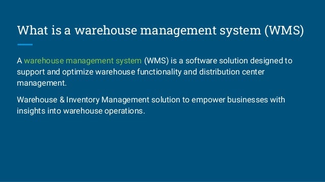 Warehouse Management System | PPT