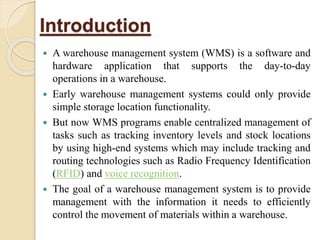 Warehouse management system presentation | PPTX