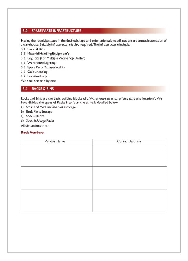 Warehouse Manual | PDF