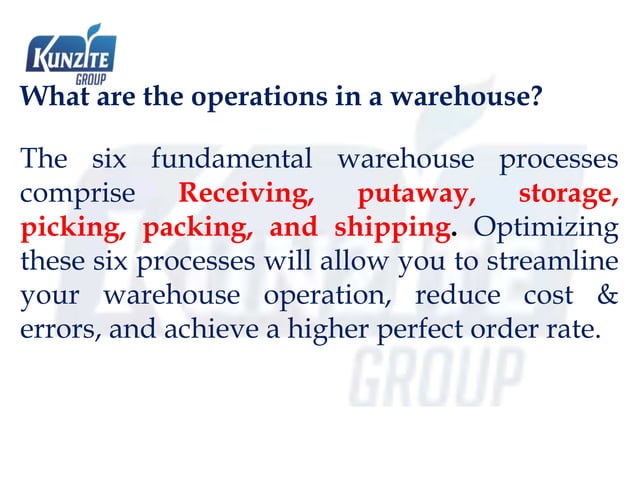 Warehouse Operations.pptx | Logistics and Transportation Industry | Industries