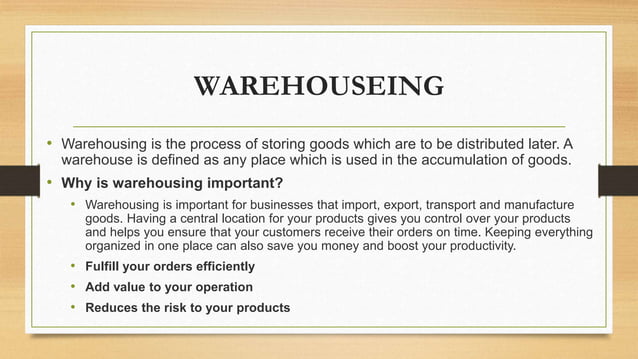 Warehouse operations.pptx how warehouse works | PPT