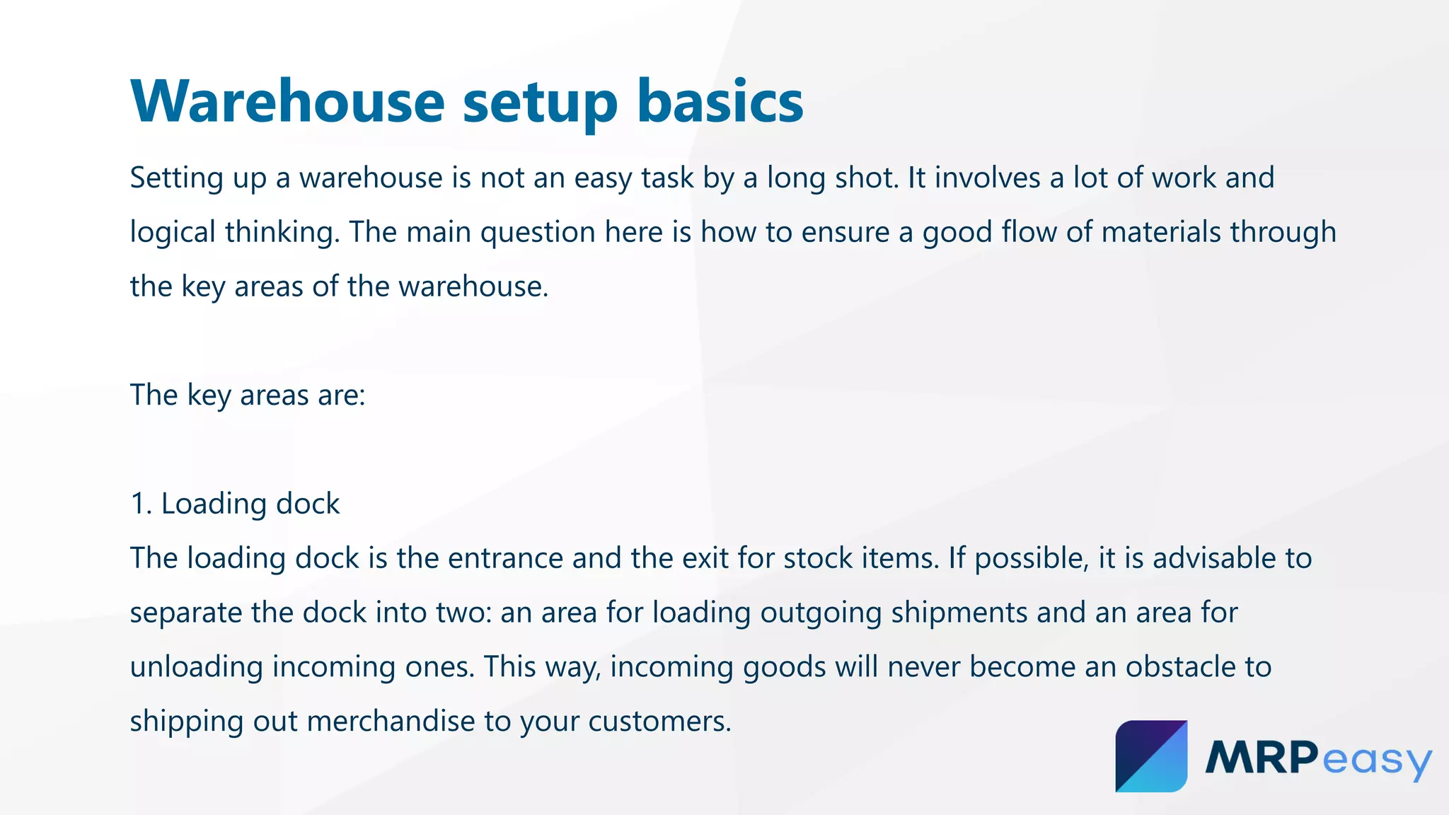 Warehouse organization how to set up a smooth running warehouse | PDF ...