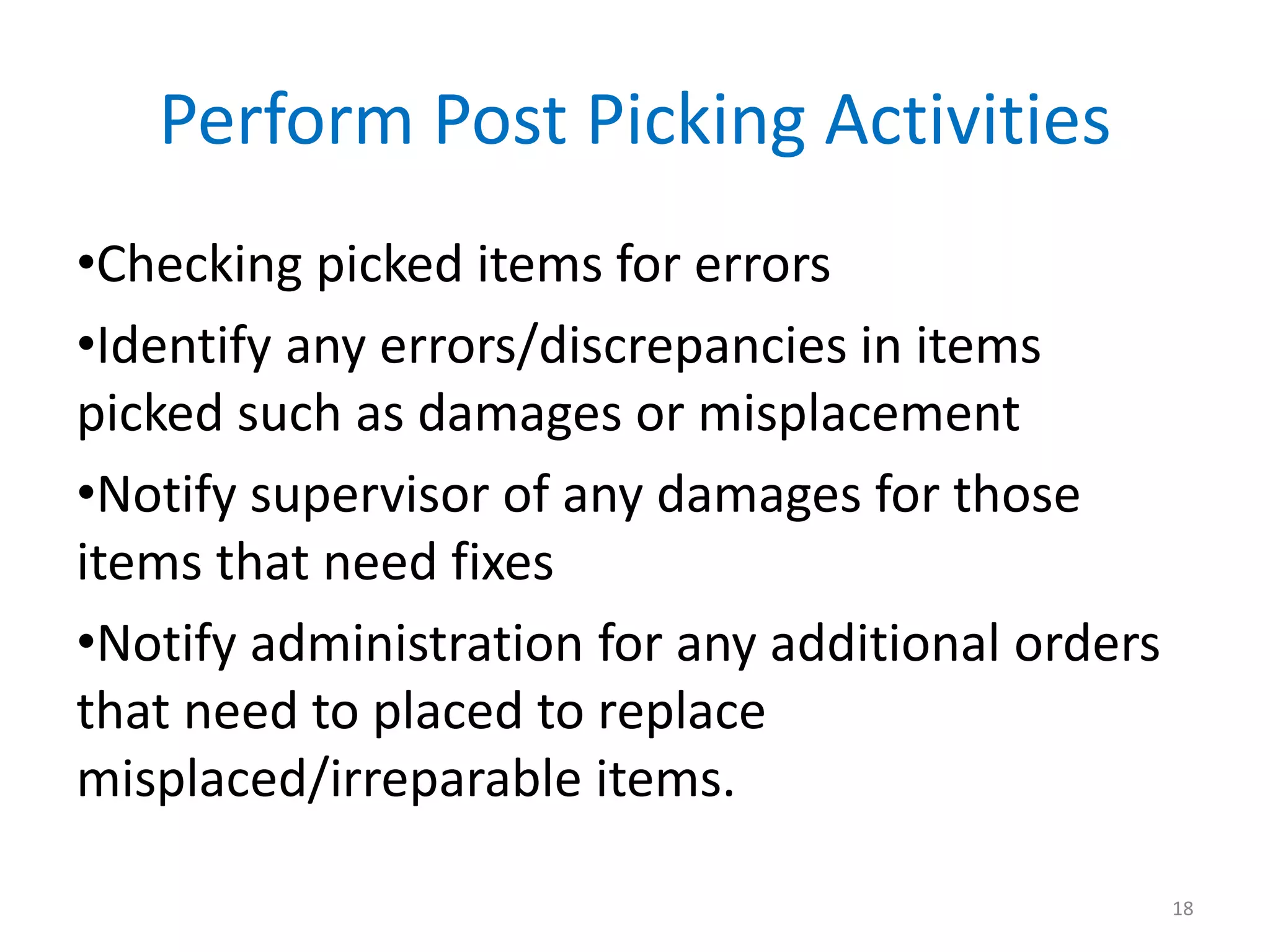 Ware house picker | PPTX