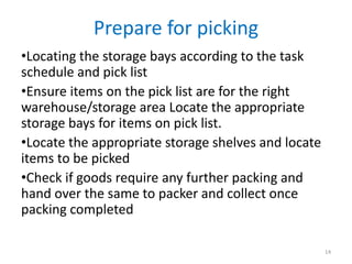 Ware house picker | PPTX
