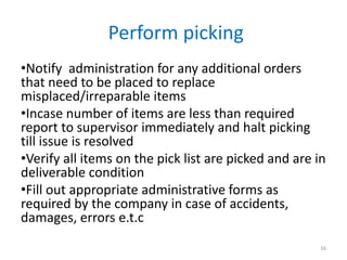 Ware house picker | PPTX