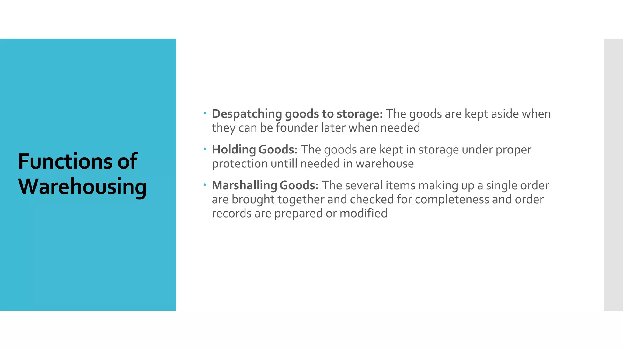 Warehouse and storage | PPTX