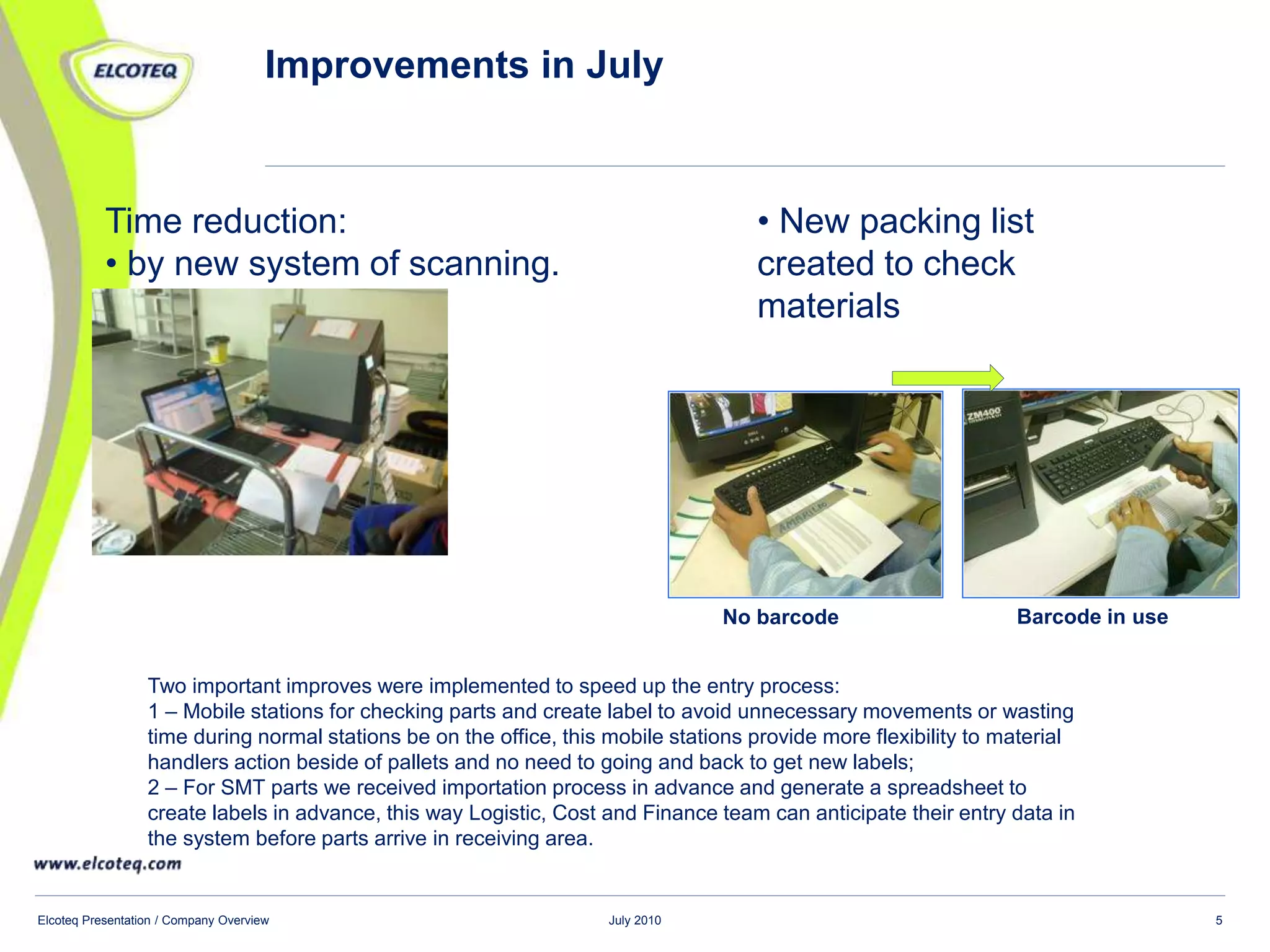 Warehouse process time reduction project | PPTX