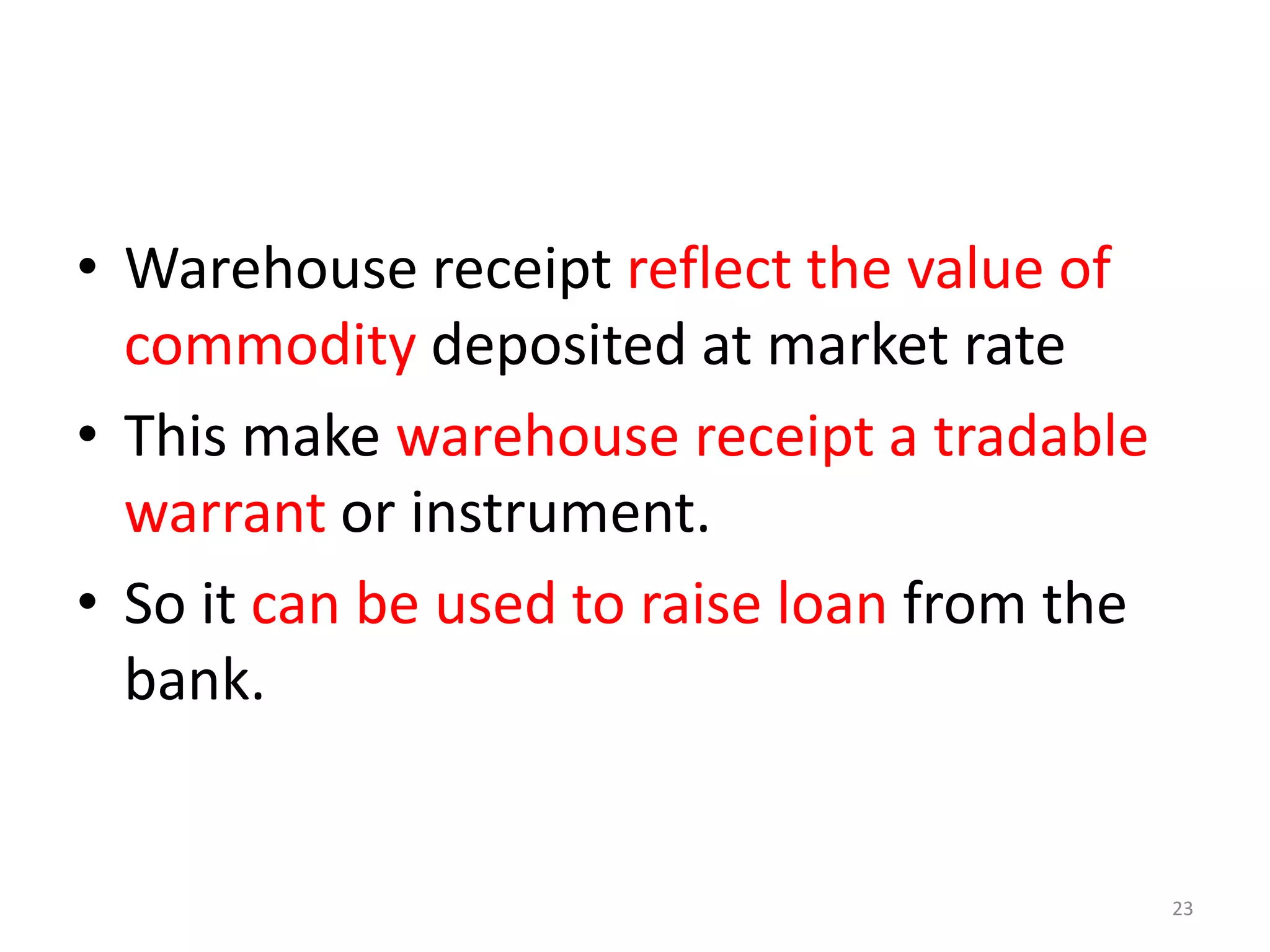 Warehouse Receipt and Collateral Management | PPTX