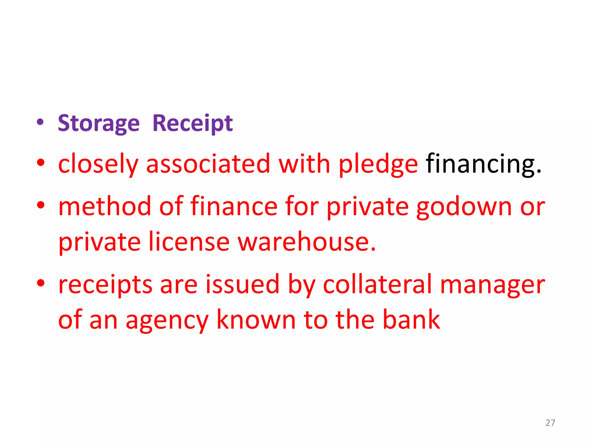 Warehouse Receipt and Collateral Management | PPTX