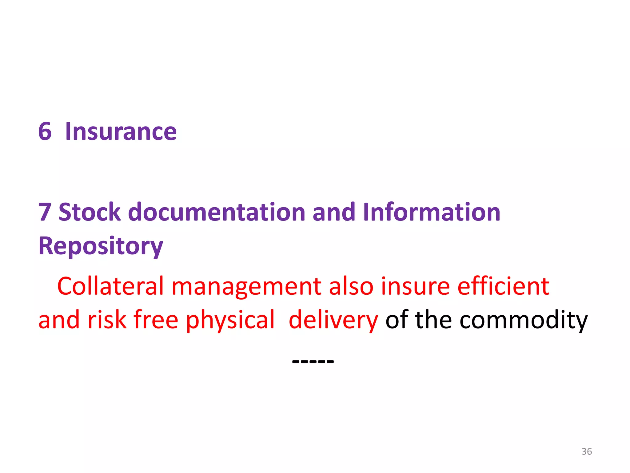 Warehouse Receipt and Collateral Management | PPTX