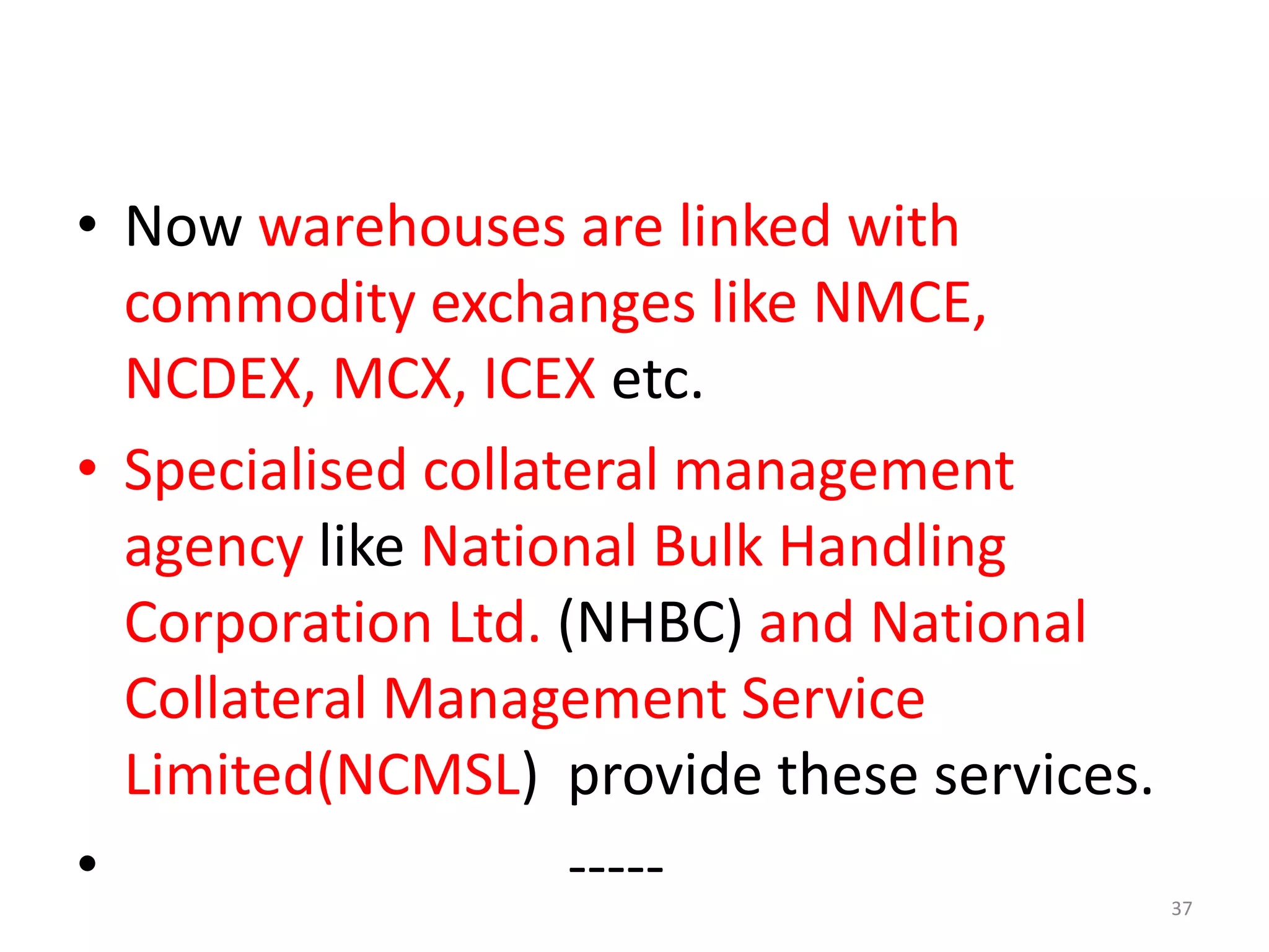Warehouse Receipt and Collateral Management | PPTX