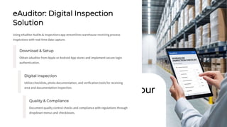 Warehouse receiving process inspection with eAuditor Audits & Inspections | PDF