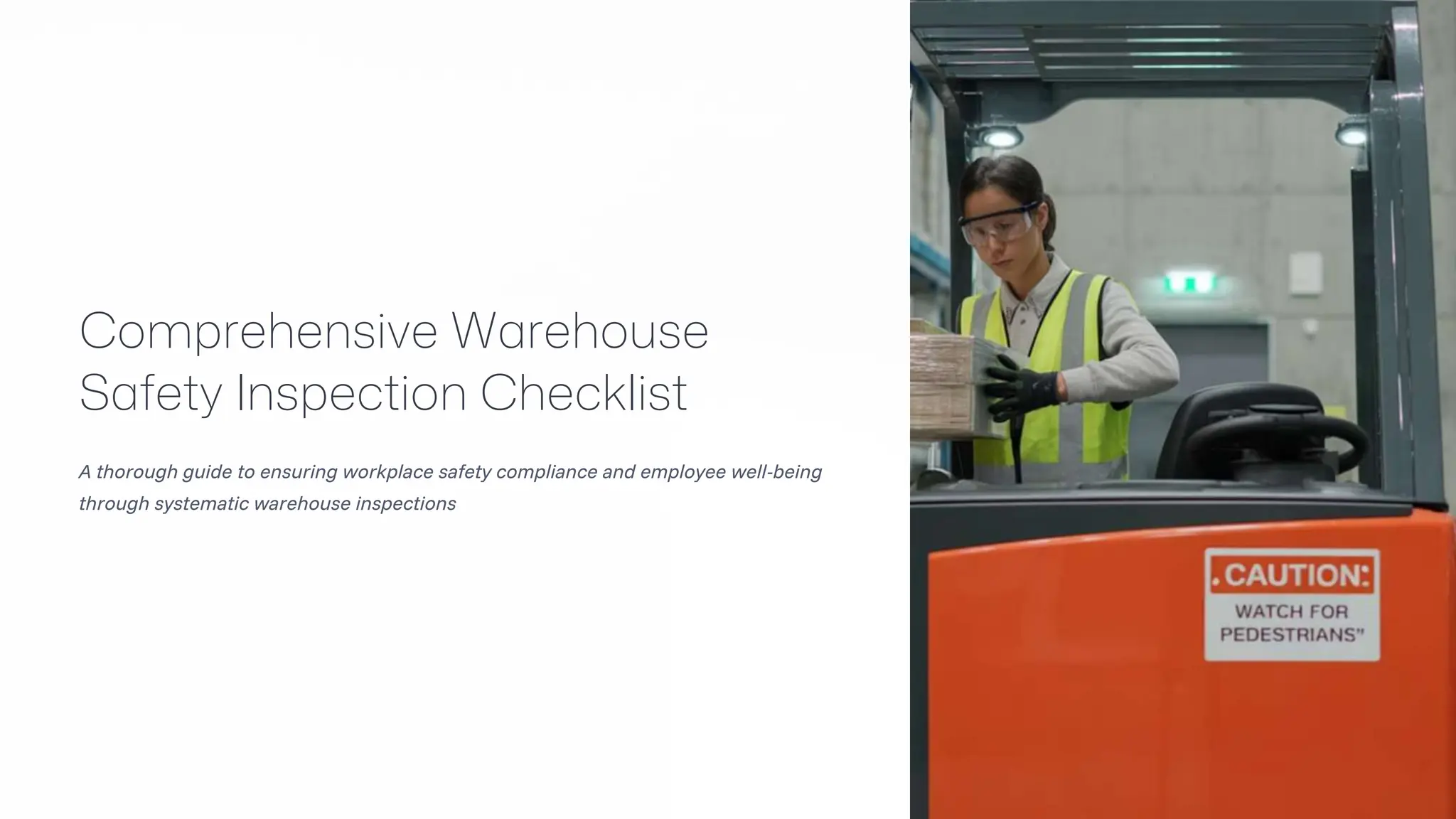 Warehouse Safety Inspection with eAuditor Audits & Inspections | PDF