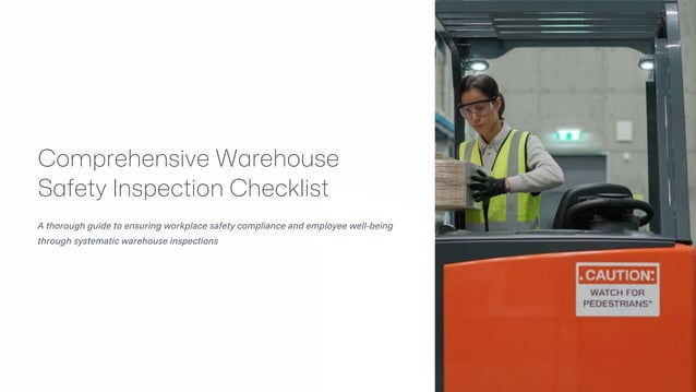Warehouse Safety Inspection with eAuditor Audits & Inspections | PDF