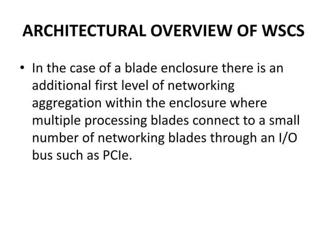 Warehouse scale computer | PPTX | Computer Networking | Computing