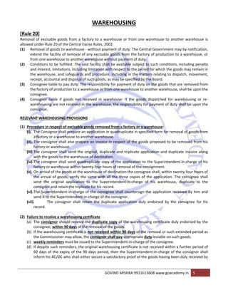 Excise Warehouse, SSI ICSI Professional | PDF | Logistics | Business