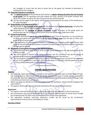 Excise Warehouse, SSI ICSI Professional | PDF | Logistics | Business