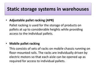 Warehouse storage systems and Material Handling Equipments.pptx