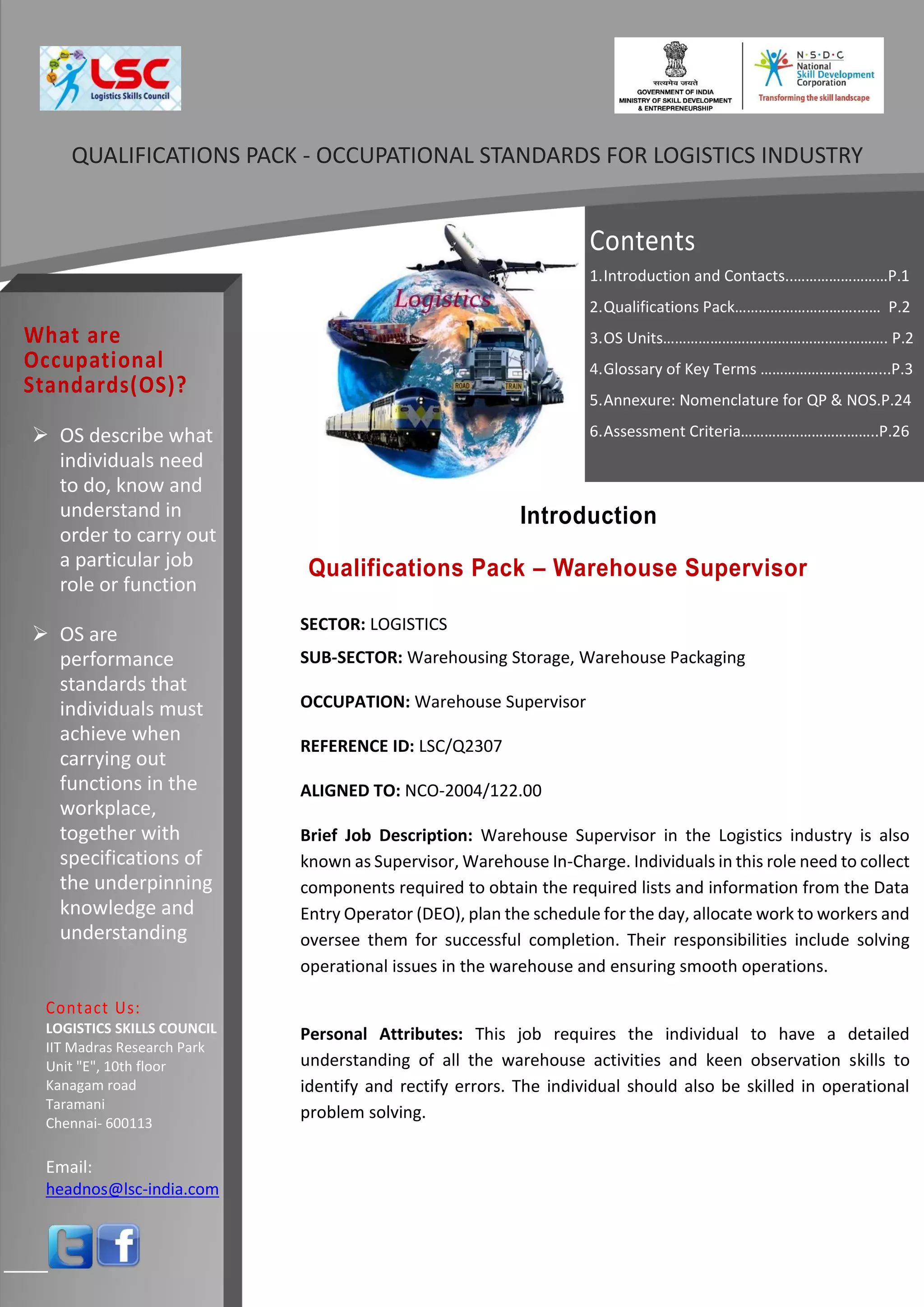 Warehouse supervisor | PDF