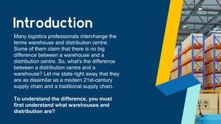 Warehouse vs. Distribution Center Explained | PPT