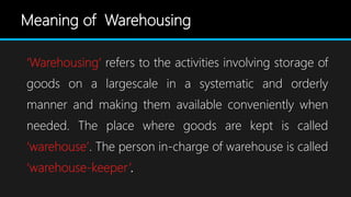 WAREHOUSING | PPTX