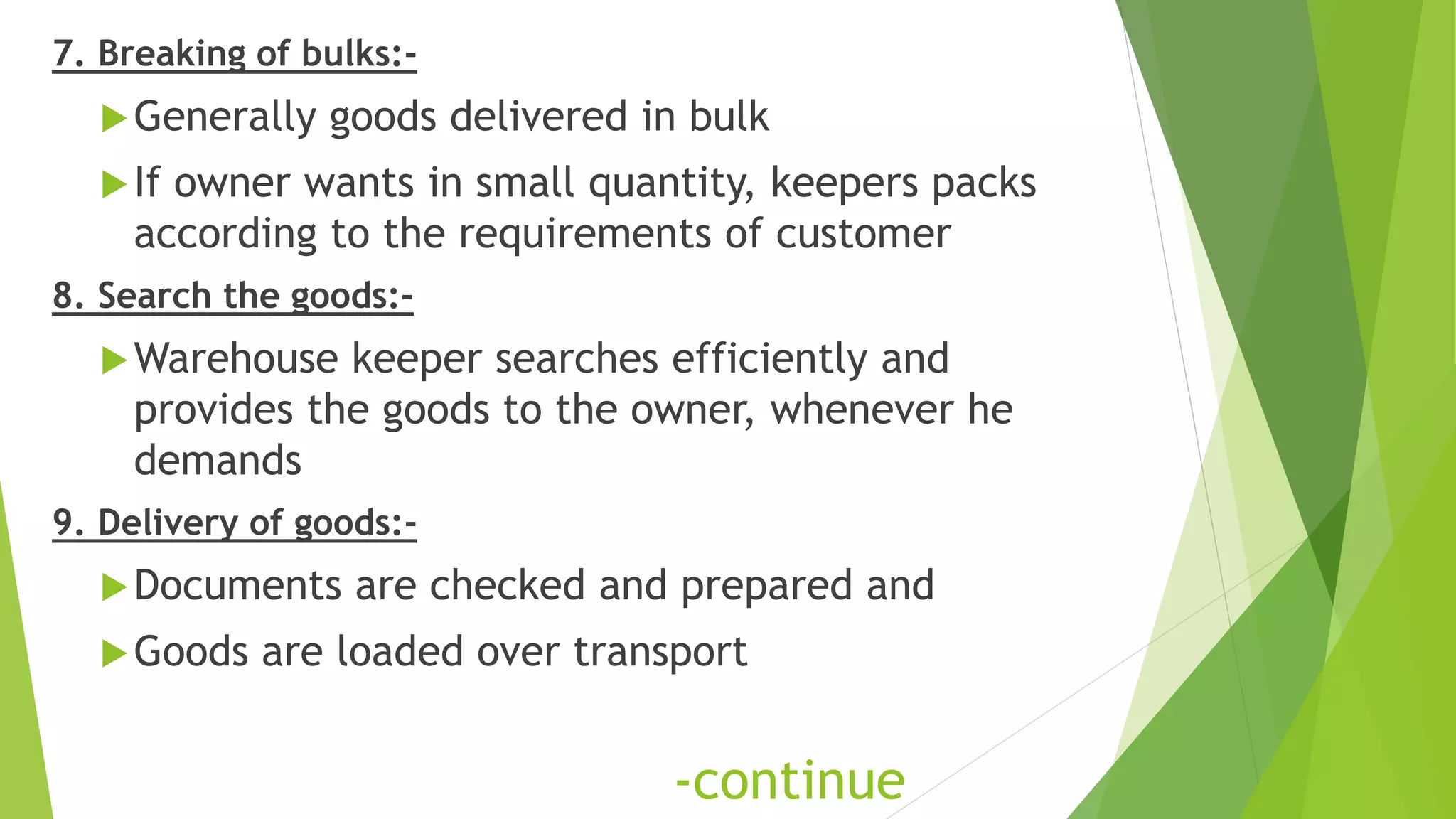 WAREHOUSING AND STORAGE IN SUPPLY CHAIN MANAGEMENT | PPTX