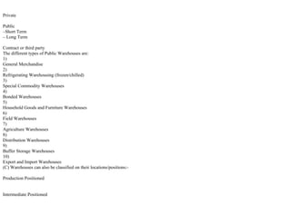 Warehousing Case Study | PPT