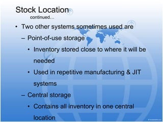 WAREHOUSING MANAGEMENT | Supply Chain Management | PPTX