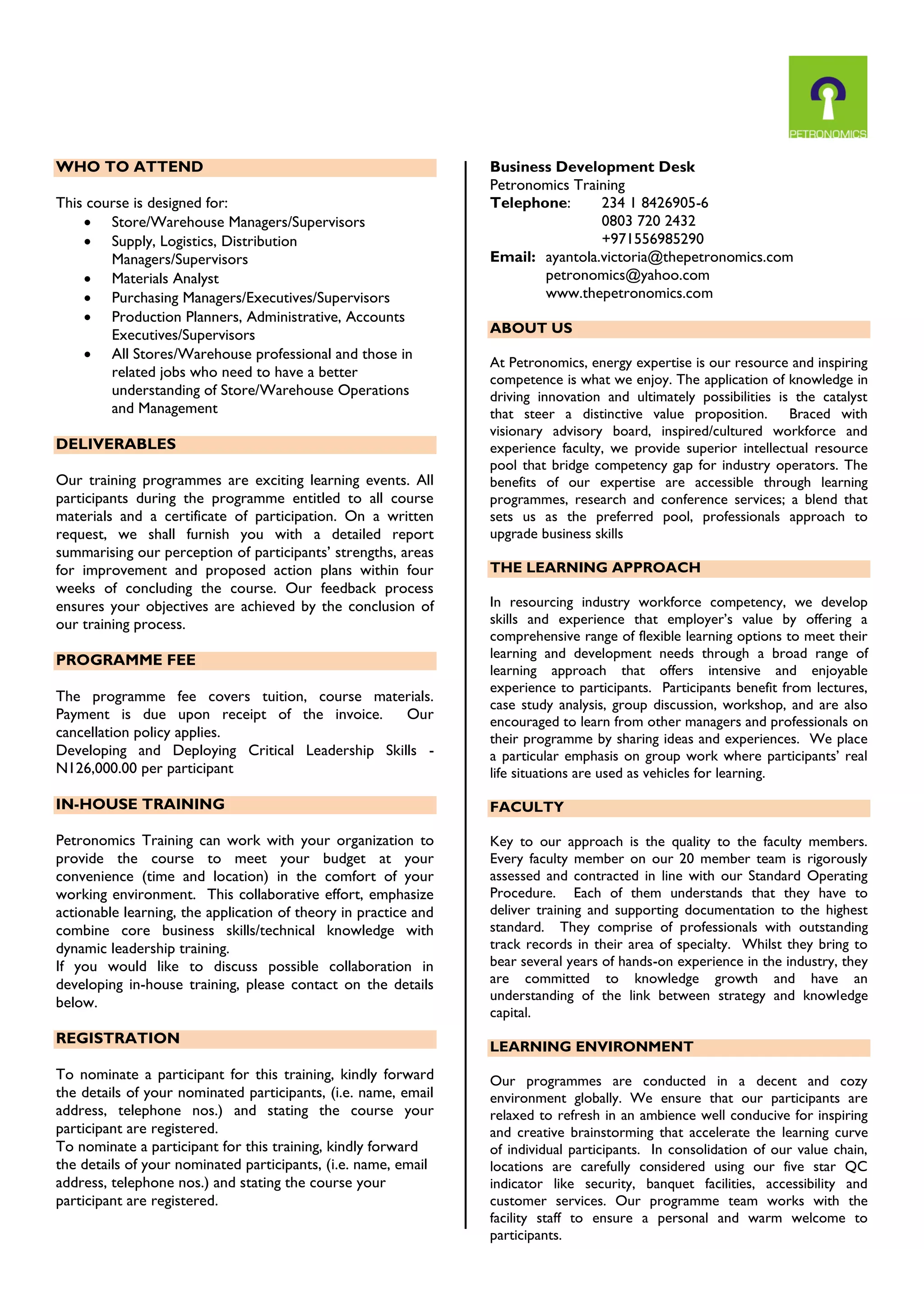 Warehousing Operations Management, Lagos | PDF