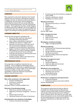 Warehousing Operations Management, Lagos | PDF