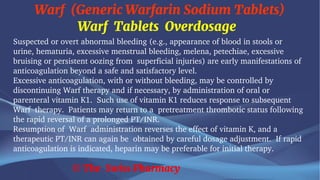 Warf (Generic Warfarin Sodium Tablets) | PPT