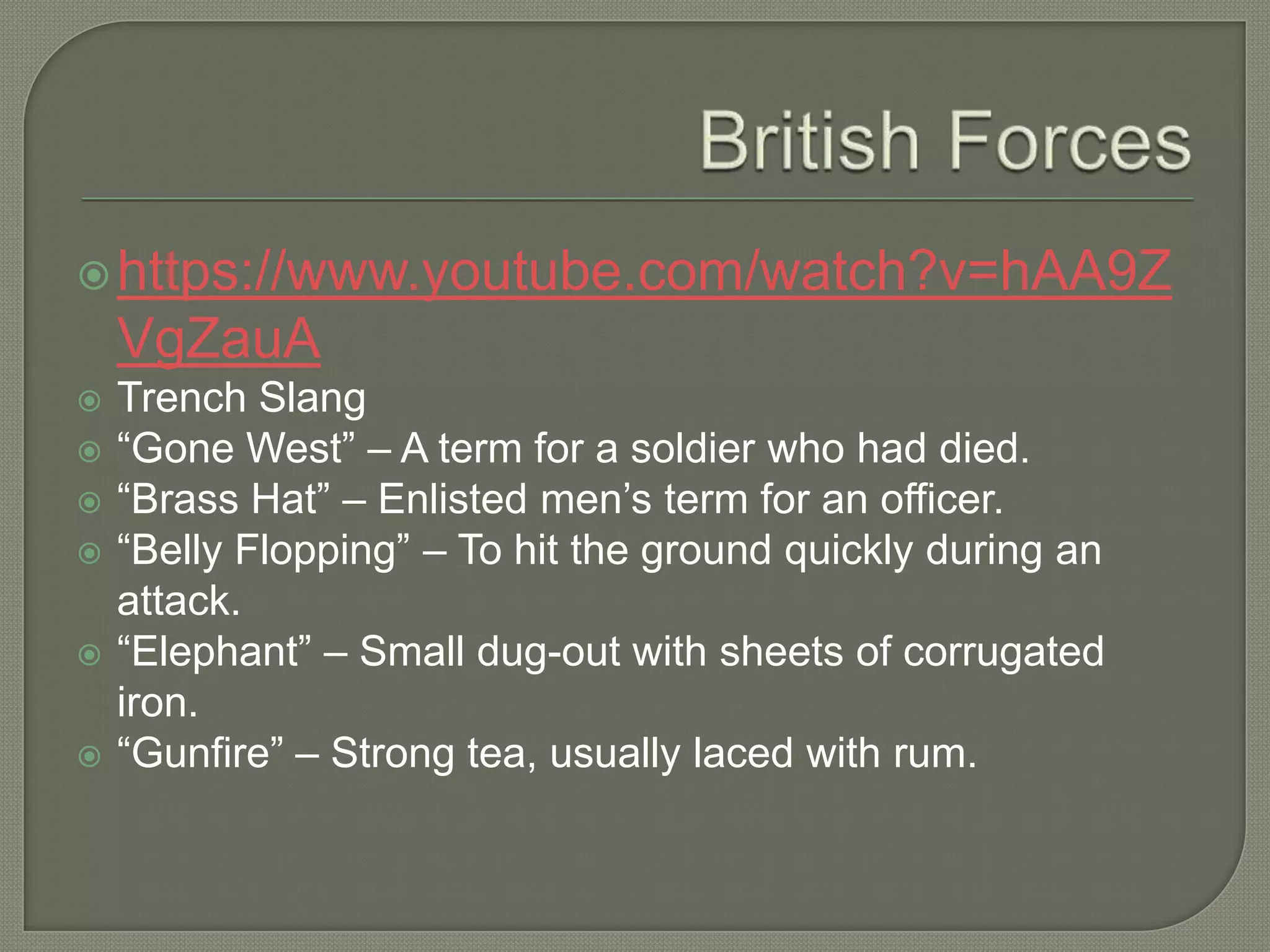 World War 1 Trench Life/Warfare | PPTX
